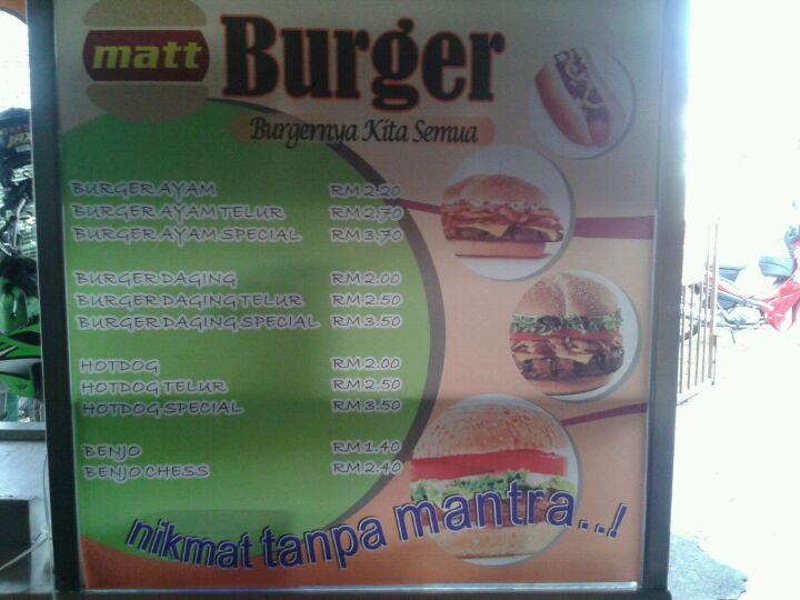 stall matt burger, Fast Food, Simpang Ampat | YummyAdvisor
