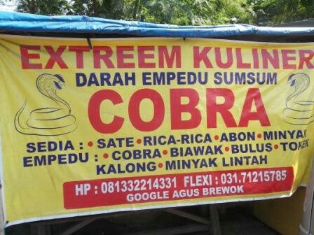 Harga menu Sate Ular Cobra "Pak Agus Brewok" terbaru 2022-2023 di ...