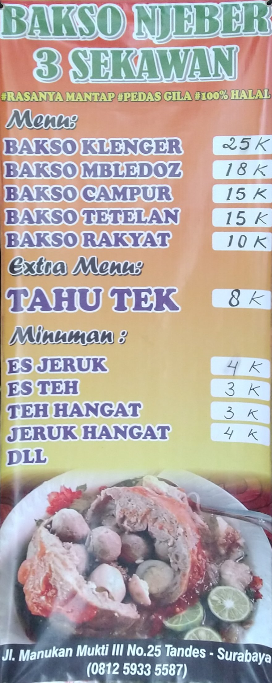 Bakso Njeber 3 Sekawan terdekat - Restoran dan Tempat Makan Indonesia ...