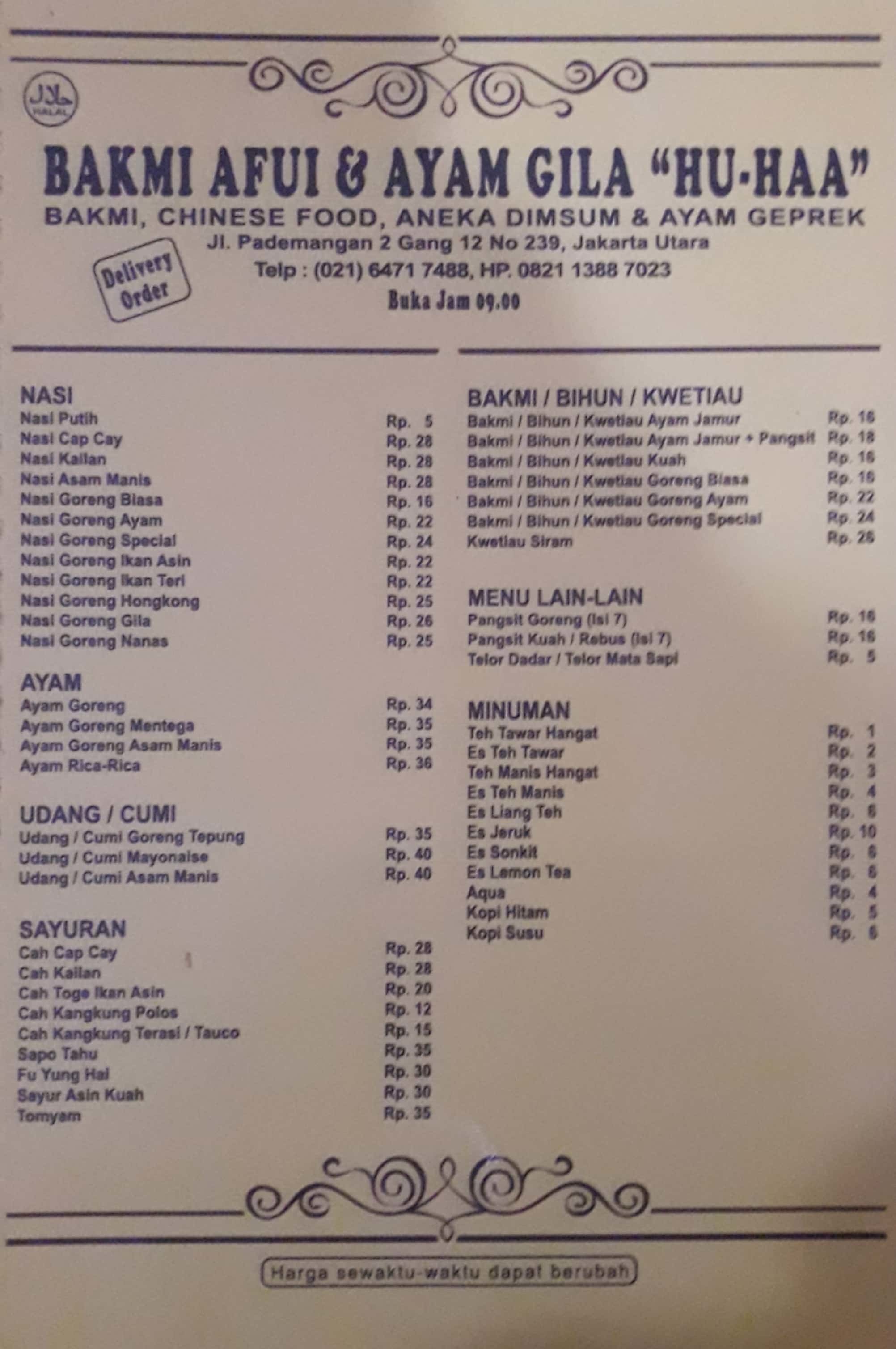 Bakmi Afui & Ayam Gila Hu-Haa terdekat - Restoran dan Tempat Makan ...