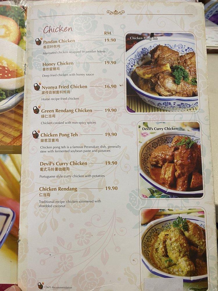 Peranakan Place @ Nu Sentral menu and price 2022-2023 | YummyAdvisor