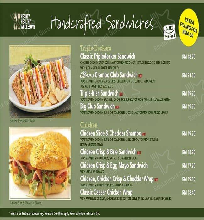 O'Briens Irish Sandwich Cafe @ Great Eastern Mall, Kafe, Kuala Lumpur ...