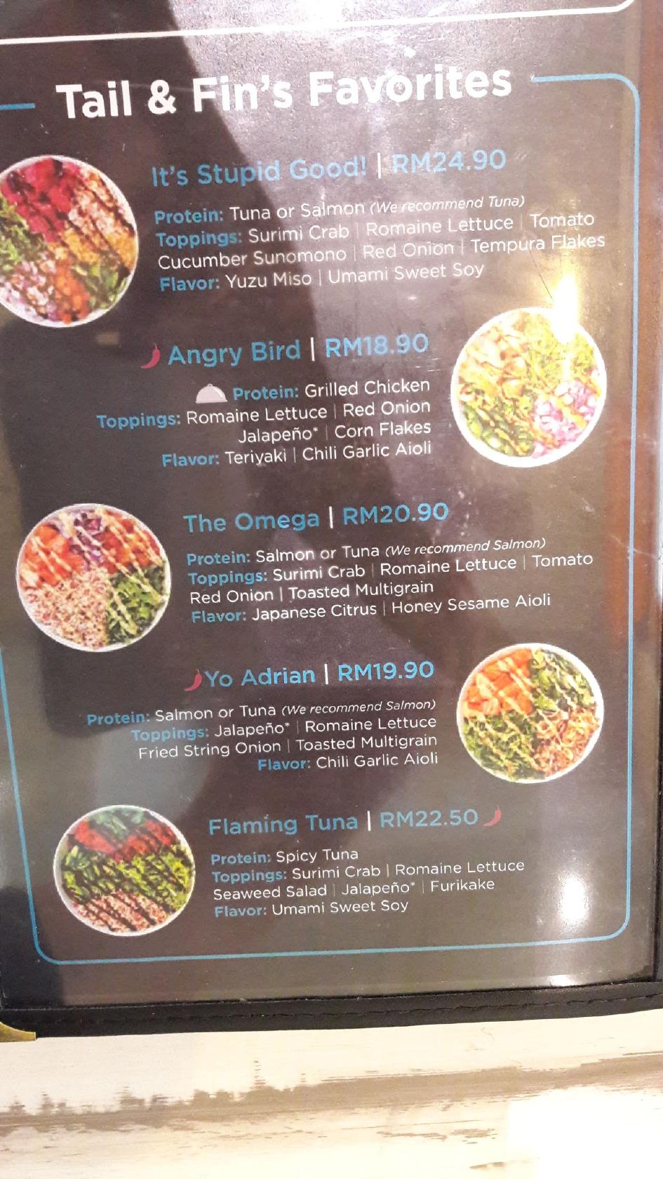 Tail & Fin @ The Curve menu and price 2022-2023 | YummyAdvisor