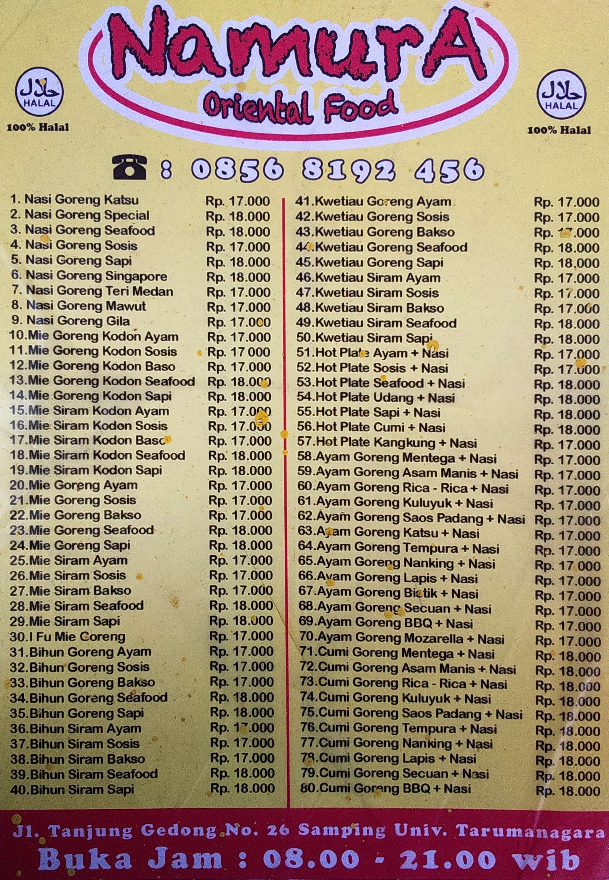 Namura Oriental Food terdekat - Restoran dan Tempat Makan Chinese Food ...