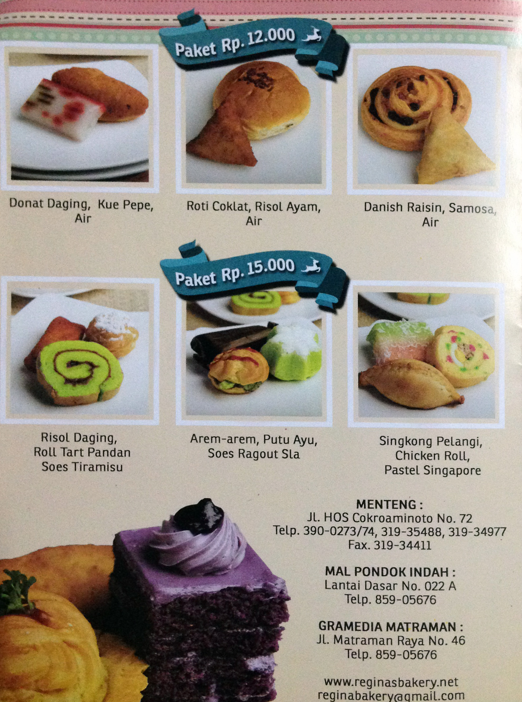 Cafe Regina terdekat - Restoran dan Tempat Makan Bakery terdekat di Jakarta